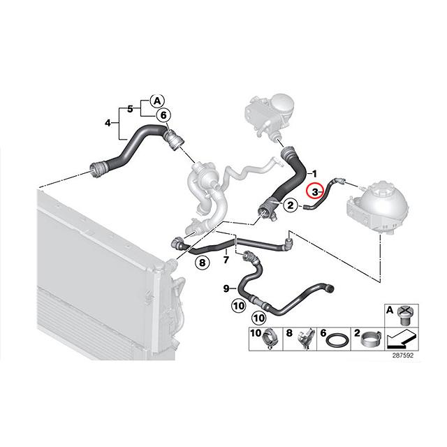 BMW ウォーターホース 1シリーズ F20 116i 118i 120i 1A16 : セントピア ショッピングストア - 通販 ...