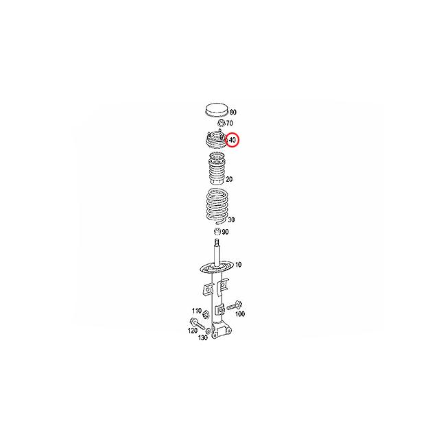 純正 アッパーマウント フロント 左右共通(片側 1個) メルセデスベンツ SLKクラス R171 SLK200 SLK280 SLK350 ...