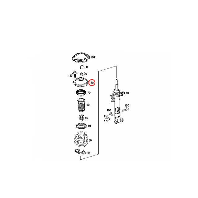 Mercedes-Benz アッパーマウント フロント 左右共通 1個 メルセデスベンツ SLKクラス R172 SLK200 SLK350 ...