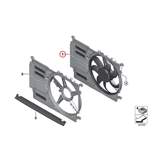 ラジエター 電動ファンモーター BMW MINI(ミニ) F45 F46 F54 F55 F56 : 17427617609 : セントピア ...