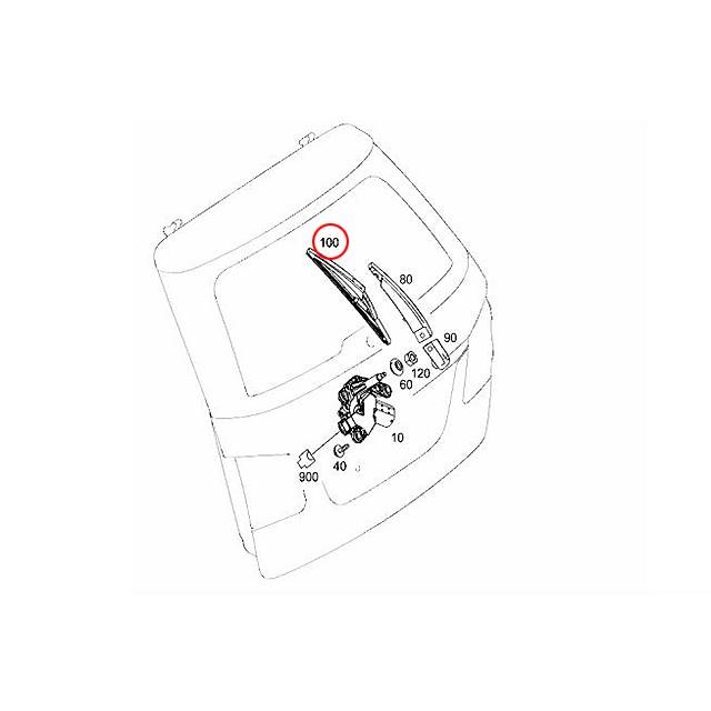 ワイパーブレード リア メルセデスベンツ Aクラス W176 A180 A250 A45AMG :1768200545:セントピア ...