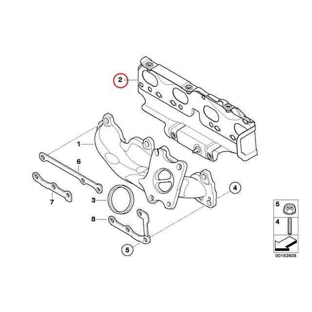 MINI エキゾーストマニホールド ガスケット ミニ R57 クーパー MRJCW MS16 MSJCW ZP16 / R58 SX16S ...