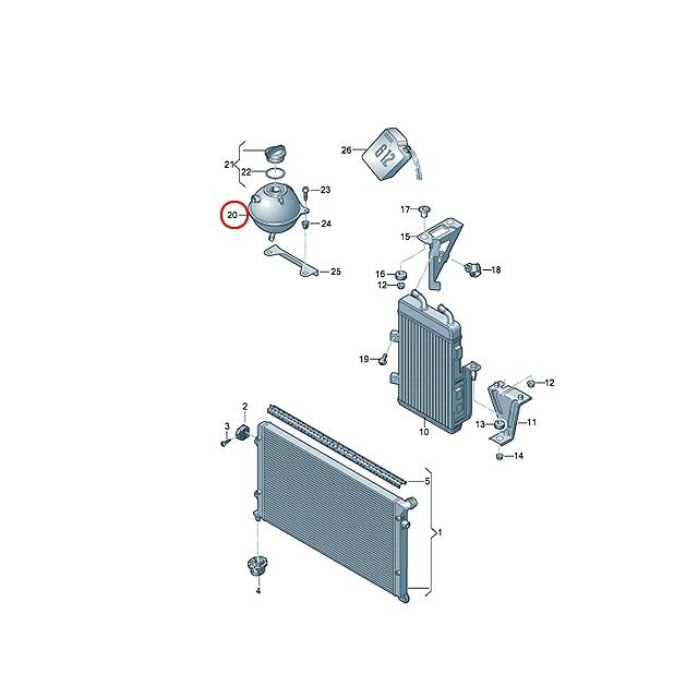 Audi ラジエター サブタンク アウディ A3/S3 8PAXW 8PAXX 8PBDBF 8PBGU 8PBLR 8PBLX 8PBMJF 8PBSE 8PBUBF 8PBVY 8PBWA ...