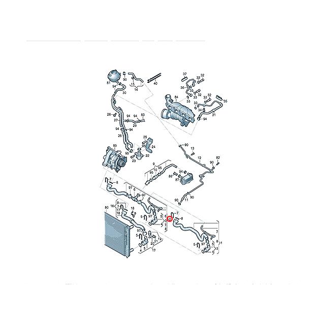 Audi ラジエター アッパーホース アウディ A3/S3 8PAXW 8PAXX 8PBDBF 8PBGU 8PBLR 8PBLX 8PBMJF 8PBSE 8PBUBF 8PBVY ...