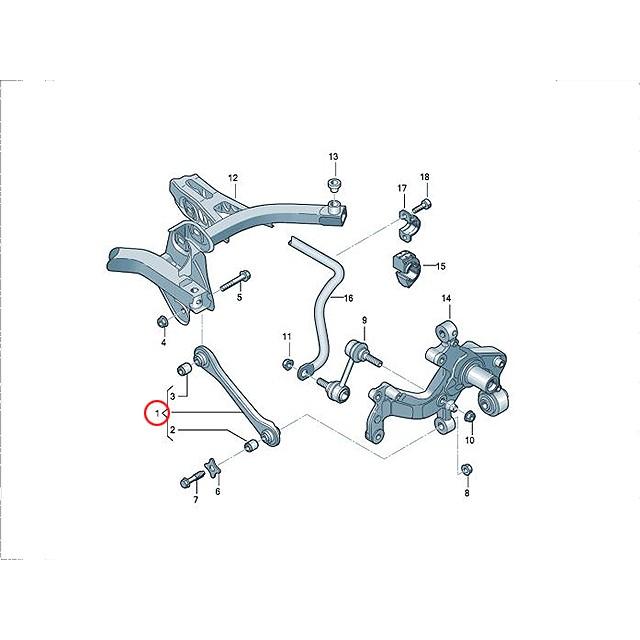 Audi タイロッド リア 左側 アウディ A3/S3 8PAXW 8PAXX 8PBDBF 8PBGU 8PBLR 8PBLX 8PBMJF 8PBSE 8PBUBF 8PBVY 8PBWA ...