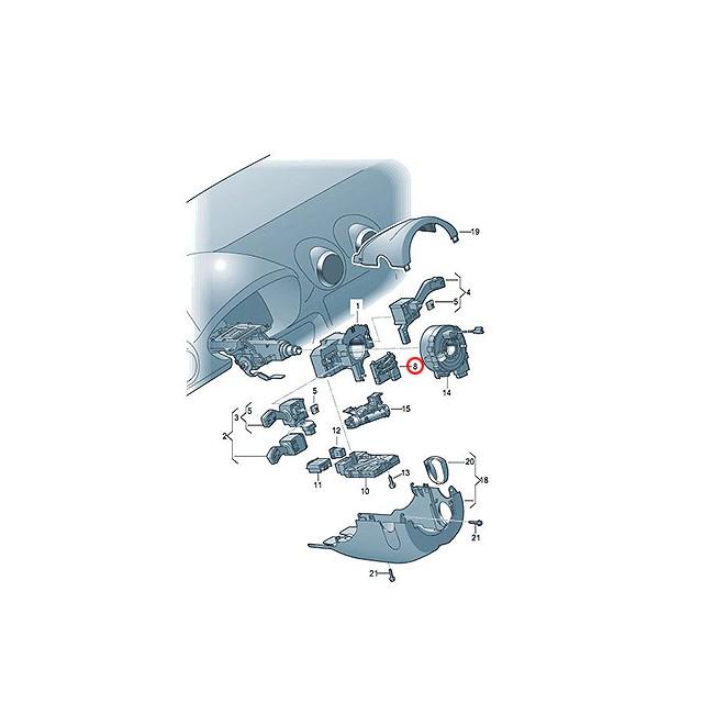 Audi ステアリング アングルセンサー コンタクトリング アウディ A3/S3 8PAXW 8PAXX 8PBDBF 8PBGU 8PBLR 8PBLX 8PBMJF 8PBSE ...