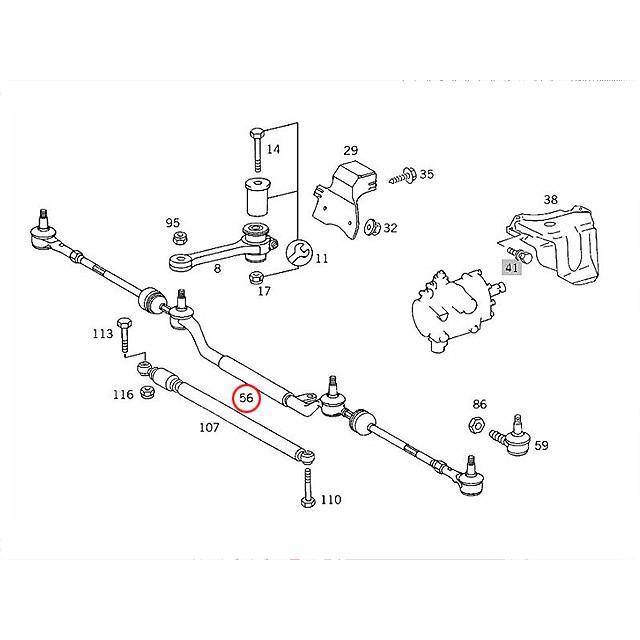 Mercedes-Benz（メルセデス・ベンツ） ドラッグリンク タイロッド ASSY W202 W208 : セントピア ショッピングストア ...