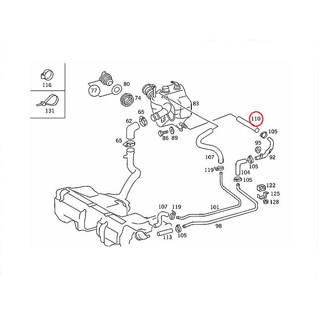 純正 フューエルホース メルセデスベンツ Cクラス W202 C200 C220 C230 C240 C250D C280 C36AMG ...