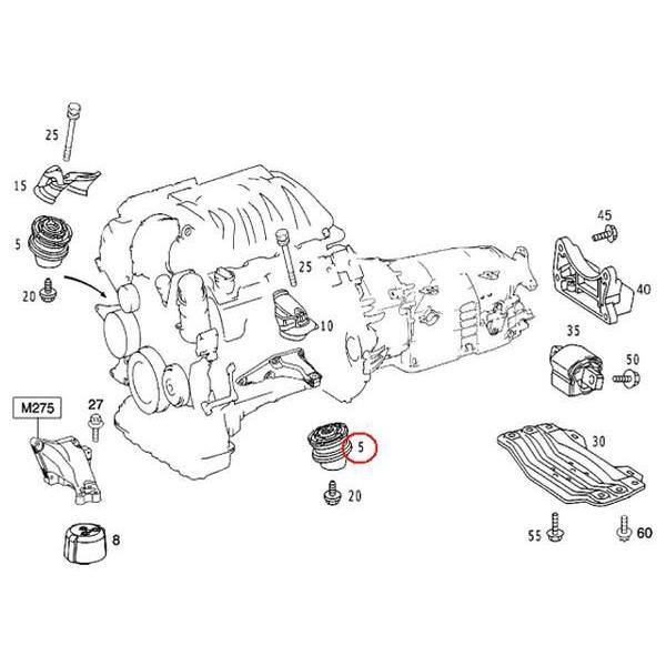 Mercedes-Benz エンジンマウント ブッシュ フロント メルセデスベンツ Sクラス W220 S320 S350 : セントピア ...