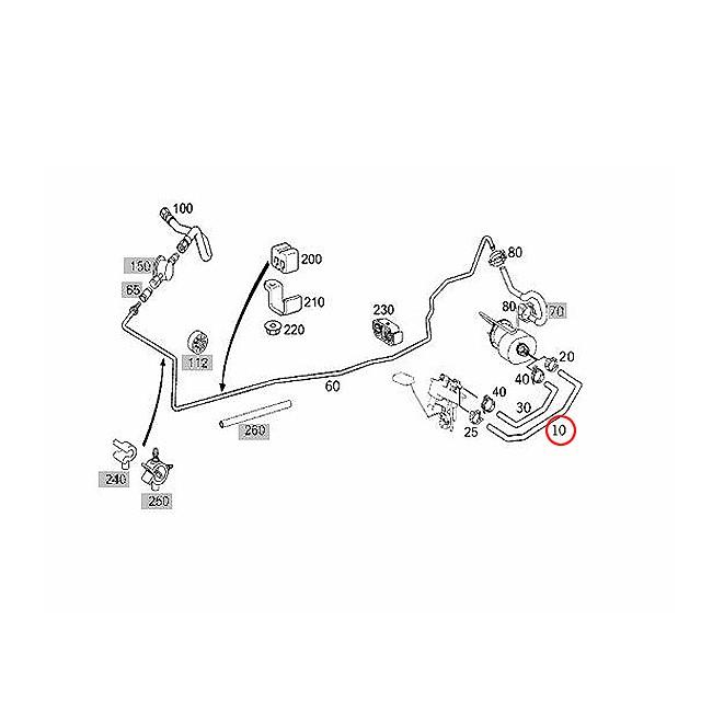 純正 フューエルホース 燃料ホース メルセデスベンツ CLKクラス W209 CLK200コンプレッサー CLK240 CLK320 ...