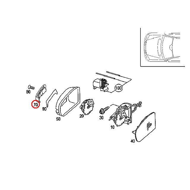 Mercedes-Benz（メルセデス・ベンツ） W203後期用 ドアミラーウインカー レンズ 右側 Cクラス W203 C180 C200 ...