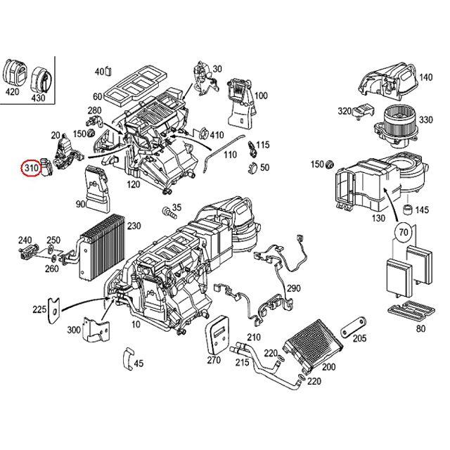 エアコン フラップモーター メルセデスベンツ Eクラス W211 E230 E240 E250 E280 E300 E320 E350 E500 E550 E55AMG E63AMG ...