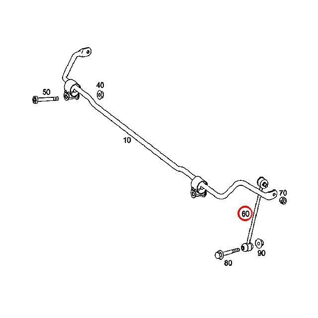 Mercedes-Benz スタビリンクロッド リア 右側 メルセデスベンツ Eクラス W207 E250 E350 E500 E550 : セントピア ショッピングストア - 通販 ...