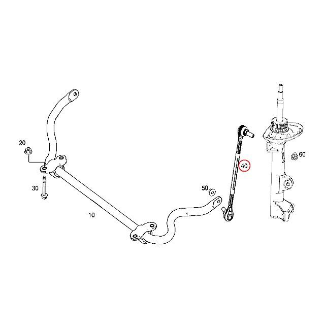 スタビリンクロッド フロント 右側 メルセデスベンツ W204 W207 :2043203889:セントピア ショッピングストア - 通販 ...