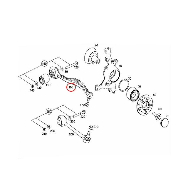 Mercedes-Benz ストラットアーム フロント 左側 メルセデスベンツ GLKクラス X204 GLK300 GLK350 : セント ...