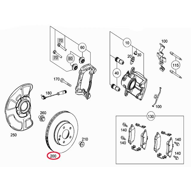 Mercedes-Benz ブレーキローター フロント 左右セット メルセデスベンツ Cクラス W204 C180 C200 C250 ...