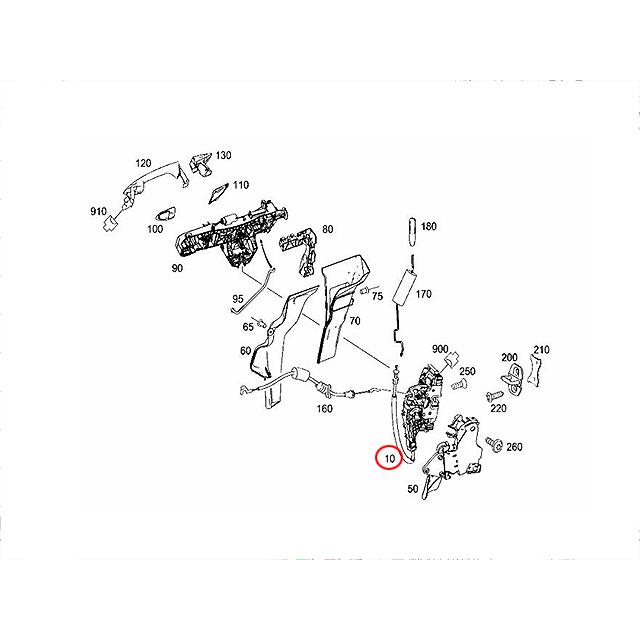 Mercedes-Benz 純正品 ドアロック アクチュエーター フロント 右側 メルセデスベンツ Cクラス W204 C180 C200 ...