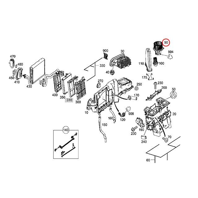 エアコン ブロアモーター メルセデスベンツ Eクラス W207 E250 E350 E400 E550 右ハンドル車 :2048200908 ...