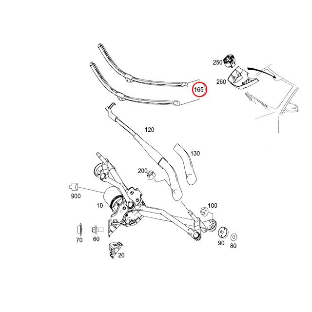 Mercedes-Benz フロント ワイパーブレード 左右セット メルセデスベンツ GLKクラス X204(〜2014y) GLK300 ...