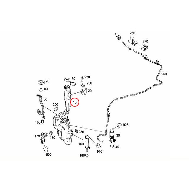 Mercedes-Benz ウォッシャータンク メルセデスベンツ Eクラス W212 E220D E250 E300 E350 E350D E400 E550 E63AMG : セントピア ...