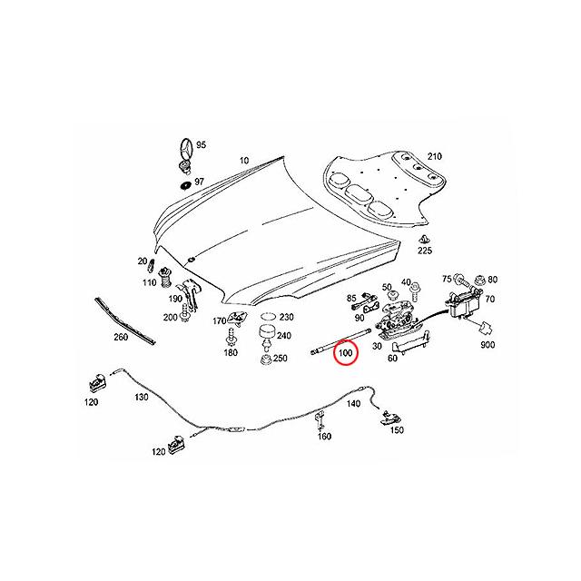 ボンネットダンパー 左右共通(片側) メルセデスベンツ Eクラス W212 E220D E250 E300 E350 E350D E400 ...