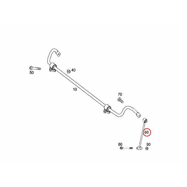スタビリンクロッド リア 右側 メルセデスベンツ Cクラス W205 C180 C200 C220D C250 C350E C450AMG ...