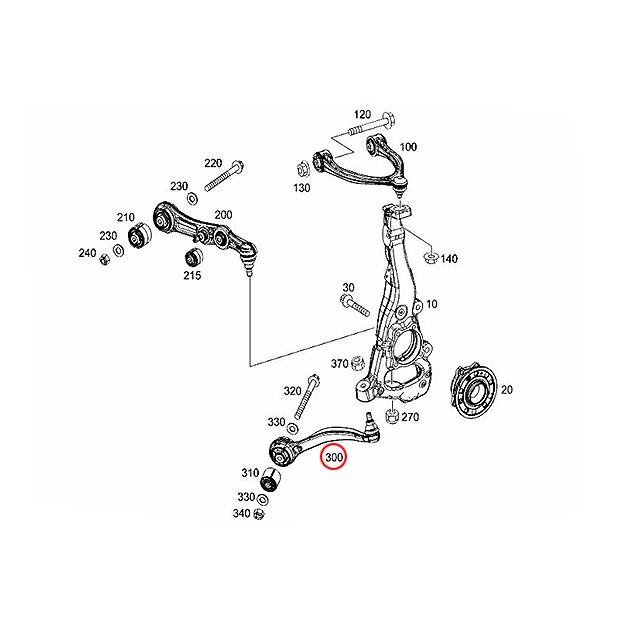 Mercedes-Benz ストラットアーム テンションロッド フロント 右側 メルセデスベンツ Cクラス W205 C180 C200 ...