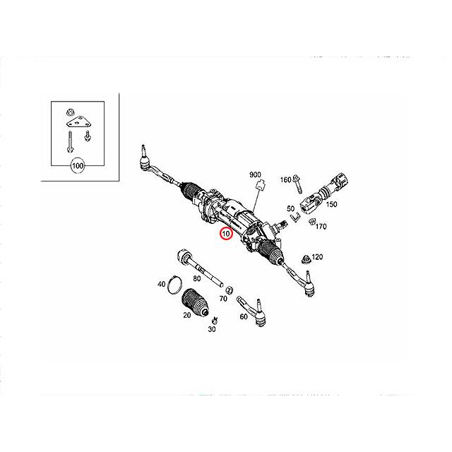 Mercedes-Benz インナータイロッド 左右共通(片側) メルセデスベンツ Cクラス W205 C450AMG 4マチック : セント ...