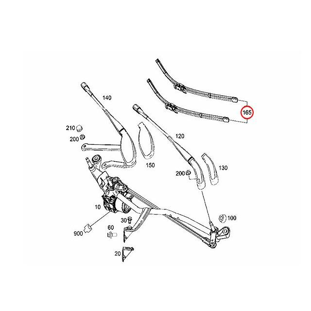 ワイパーブレード フロント 左右セット メルセデスベンツ Cクラス W205 C180 C200 C220D C250 C350E 右ハンドル ...