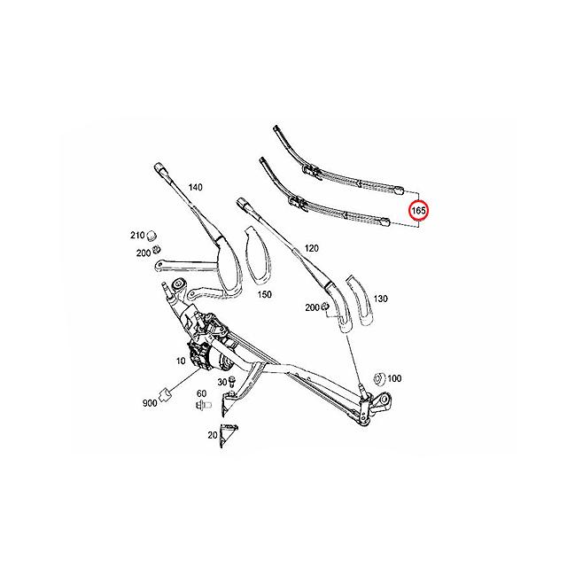 Mercedes-Benz（メルセデス・ベンツ） フロント ワイパーブレード 左右セット Cクラス W205 C180 C200 C220D ...
