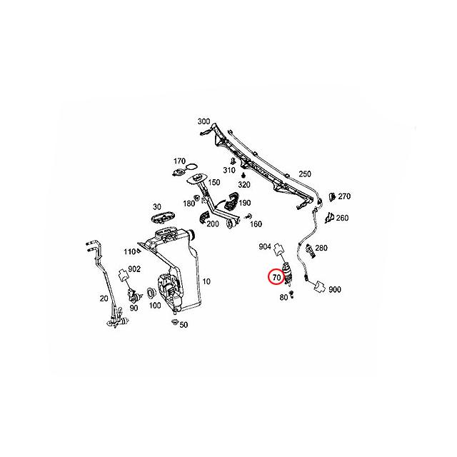 Mercedes-Benz ウインドウ ウォッシャーポンプ メルセデスベンツ Cクラス W205 C180 C200 C220D C250 ...