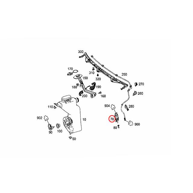 Mercedes-Benz ウインドウ ウォッシャーポンプ メルセデスベンツ Cクラス W205 C180 C200 C220D C250 ...