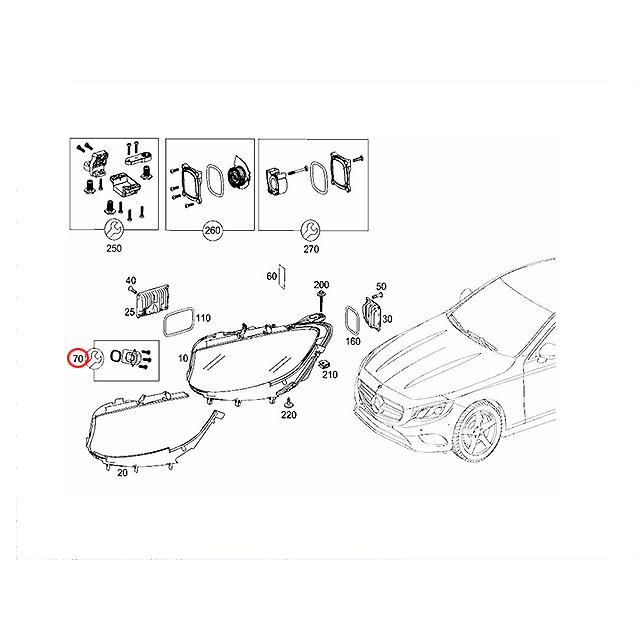Mercedes-Benz 純正品 LEDモジュール メルセデスベンツ Cクラス W205 C180 C200 C220D C250 ...