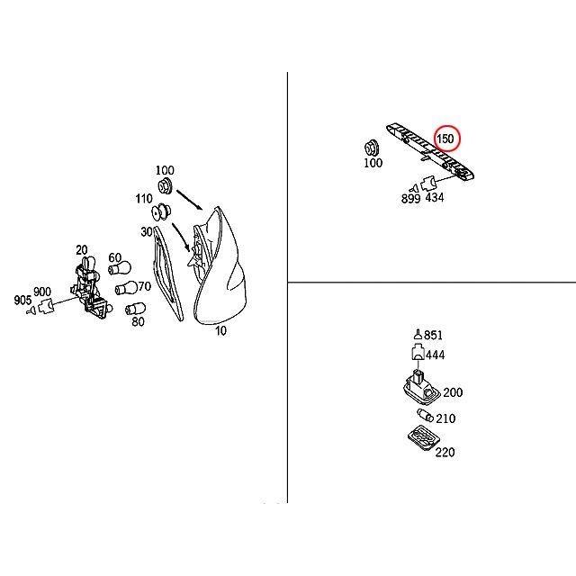 Mercedes-Benz（メルセデス・ベンツ） 純正品 ハイマウント ストップランプ ブレーキランプ CLKクラス W209 CLK200 ...