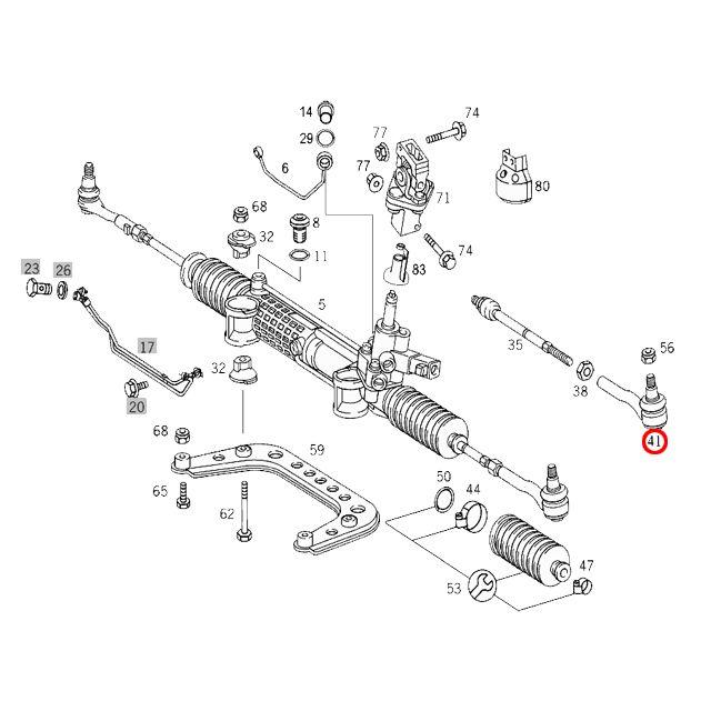 Mercedes-Benz ステアリング タイロッドエンド 左側 メルセデスベンツ Eクラス W210 E320 : セントピア ショッピング ...