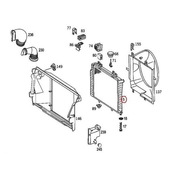 ラジエター メルセデスベンツ Eクラス W210 E400 E420 E430 E50AMG M119 V8エンジン : 2105001203 : セントピア ショッピングストア - 通販 ...