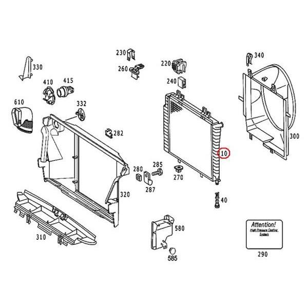 Mercedes-Benz ラジエター メルセデスベンツ Eクラス W210 E230 E240 E320 M111 直4エンジン M112 V6エンジン : セントピア ショッピングストア ...