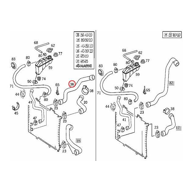 Mercedes-Benz ラジエター ロアホース メルセデスベンツ Eクラス W210 E430 E55AMG : セントピア ショッピングストア - 通販 - Yahoo!ショッピング