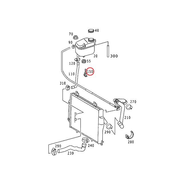 Mercedes-Benz（メルセデス・ベンツ） クーラント レベルセンサー R129 R170 W140 W202 W208 W210 ...