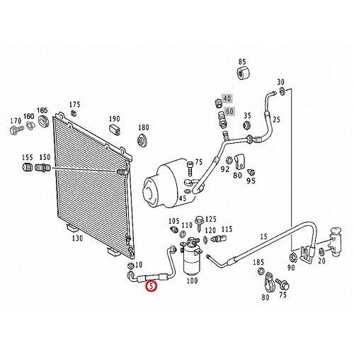Mercedes-Benz エアコンホース エアコンパイプ メルセデスベンツ Eクラス W210 E230 E240 E320 E400 E420 E430 E50AMG E55AMG ...