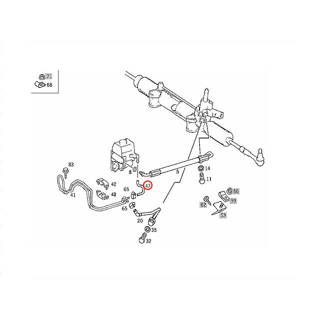パワステホース メルセデスベンツ Eクラス W210 E240 E320 : 2109972382 : セントピア ショッピングストア ...