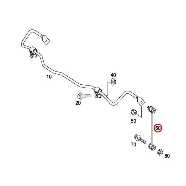 Mercedes-Benz スタビリンクロッド リア 左右共通(1本) メルセデスベンツ W219 W211 R230 : セントピア ...