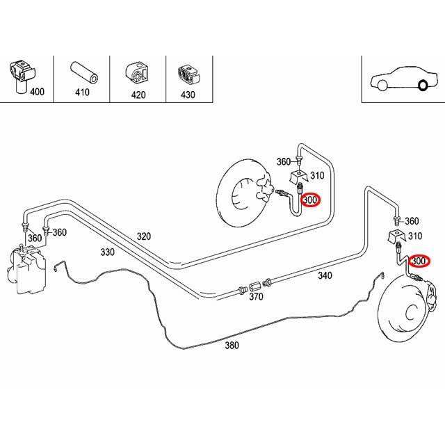 Mercedes-Benz ブレーキホース リア メルセデスベンツ Eクラス W211 E230 E240 E250 E280 E300 ...
