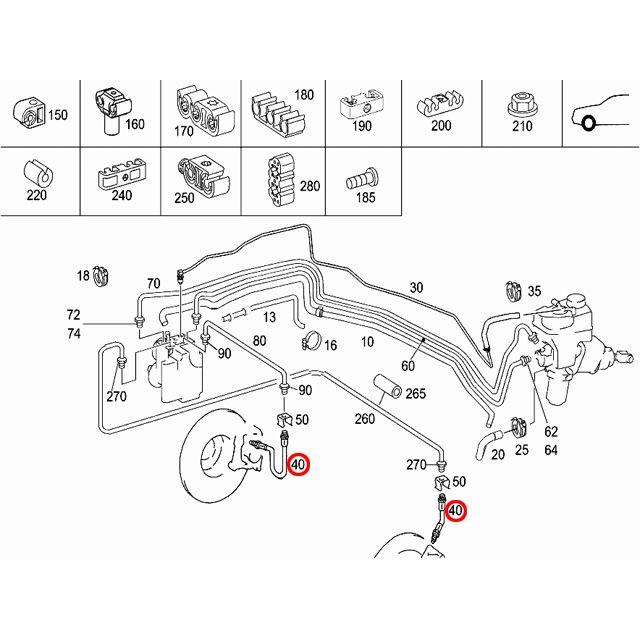 Mercedes-Benz ブレーキホース フロント メルセデスベンツ Eクラス W211 E230 E240 E250 E280 E300 E320 E350 E500 E550 ...