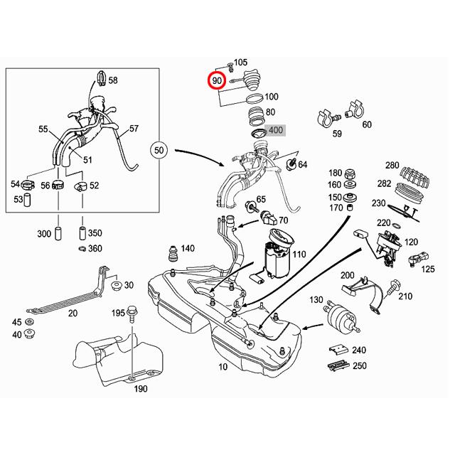 純正 フューエルキャップ USタイプ メルセデスベンツ Eクラス W211 E230 E240 E250 E280 E300 E320 E350 E500 E550 E55AMG E63AMG ...