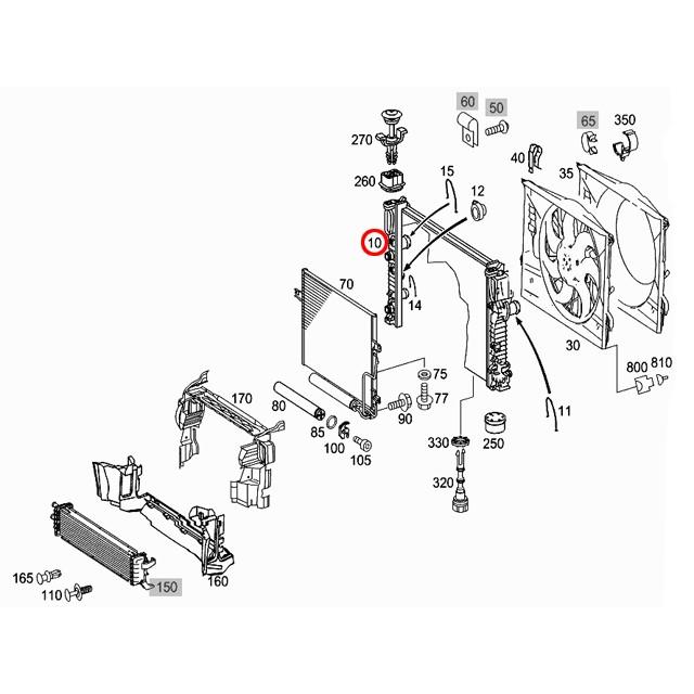 Mercedes-Benz（メルセデス・ベンツ） ラジエター Eクラス W211 E250 E280 E300 : セントピア ショッピングストア - 通販 - Yahoo!ショッピング