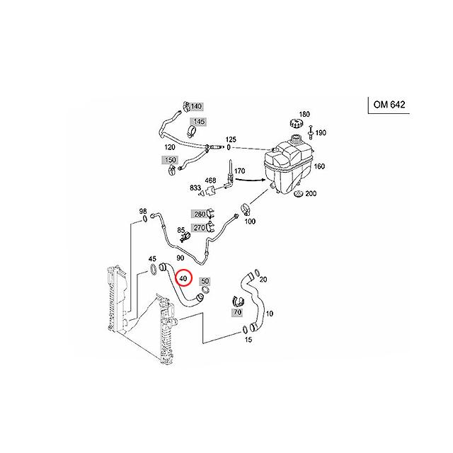 Mercedes-Benz ラジエター ロアホース メルセデスベンツ Eクラス W211 E63AMG : セントピア ショッピングストア ...
