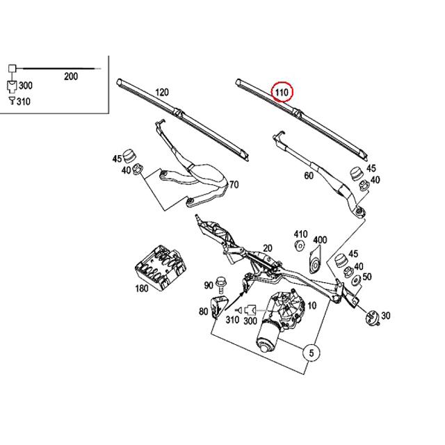 フロント ワイパーブレード 左右セット メルセデスベンツ W211 E230 E240 E250 E280 E300 E320 E350 ...