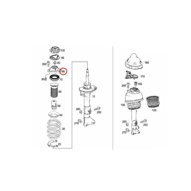 アッパーマウント フロント 右側 メルセデスベンツ W212 W218 : 2123230420 : セントピア ショッピングストア - 通販 ...