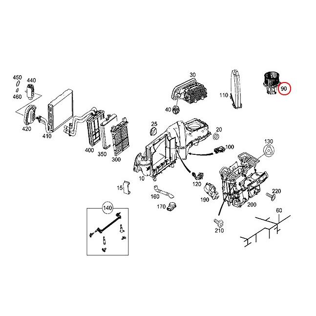 Mercedes-Benz エアコン ブロアモーター ブロアファン メルセデスベンツ Eクラス W212 E220D E250 E300 ...